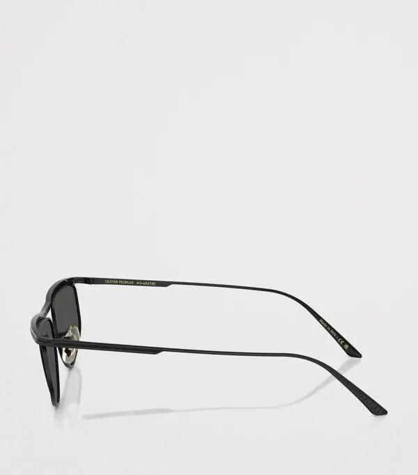 Oliver Spencer 1986c Irregular Oval Sunglasses - Black