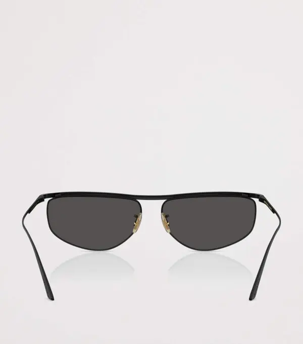 Oliver Spencer 1986c Irregular Oval Sunglasses - Black