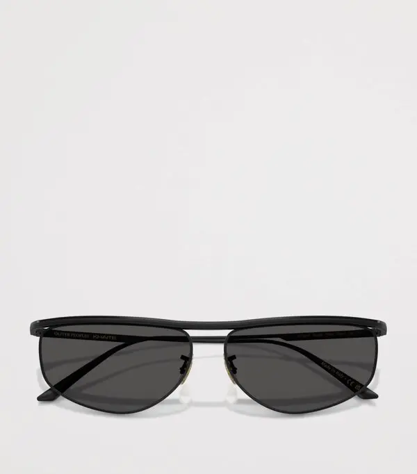 Oliver Spencer 1986c Irregular Oval Sunglasses - Black