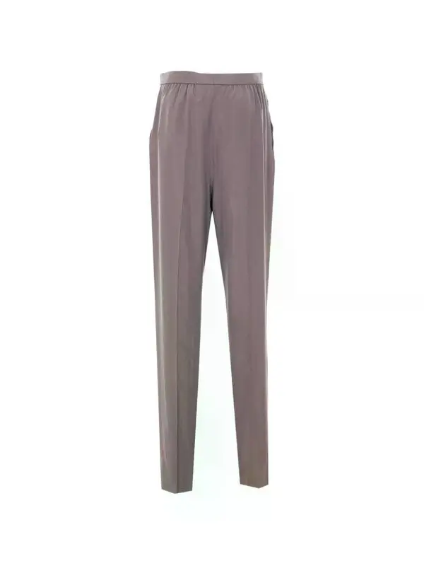 Saint Laurent Pleated Silk Trousers