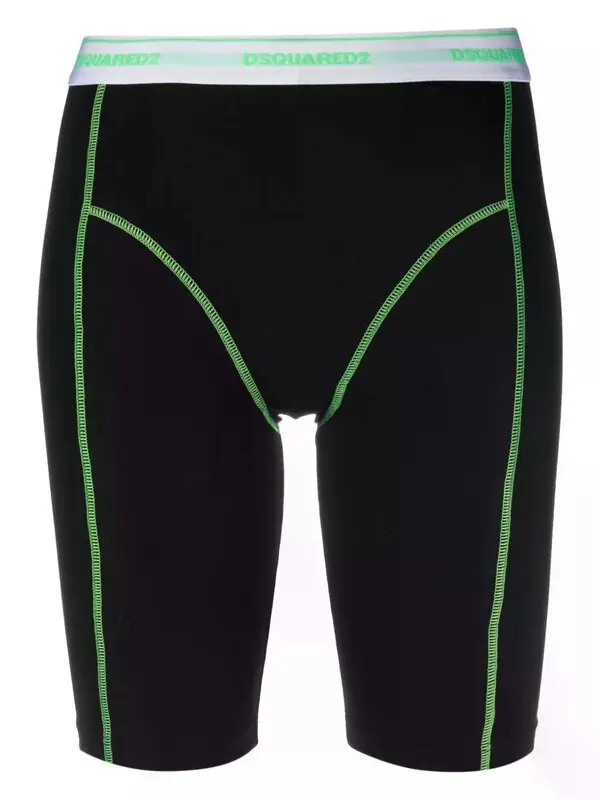Dsquared2 Logo-waistband Mid-thigh Shorts - Black