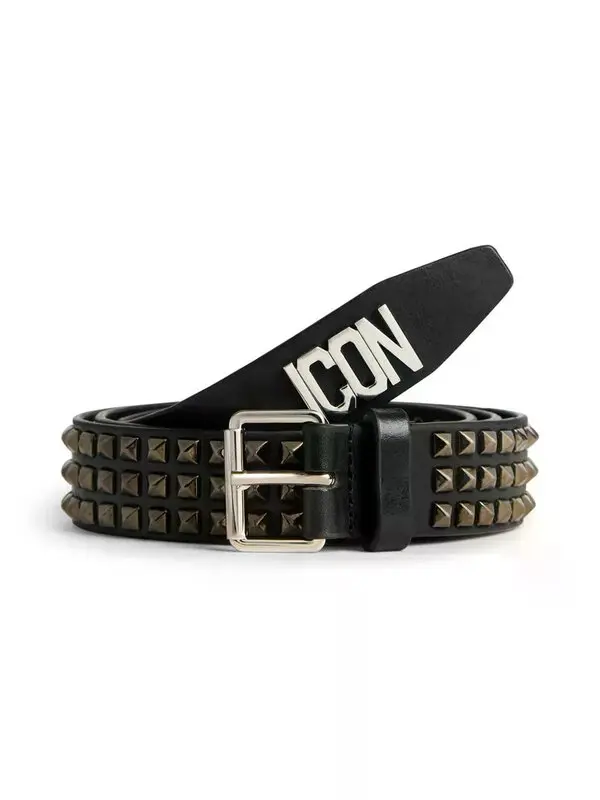 Dsquared2 Be Icon Plaque Studded Belt