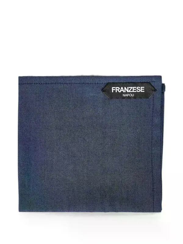 FRANZESE COLLECTION Hand-finished Denim Pocket Square - Blue