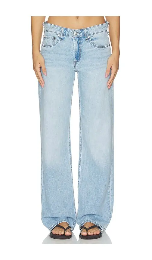 Rag & Bone Featherweight Cam Full Straight Jeans In . Also - Blue