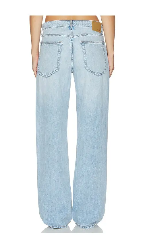 Rag & Bone Featherweight Cam Low Rise Full Straight Jeans In . Also - Blue