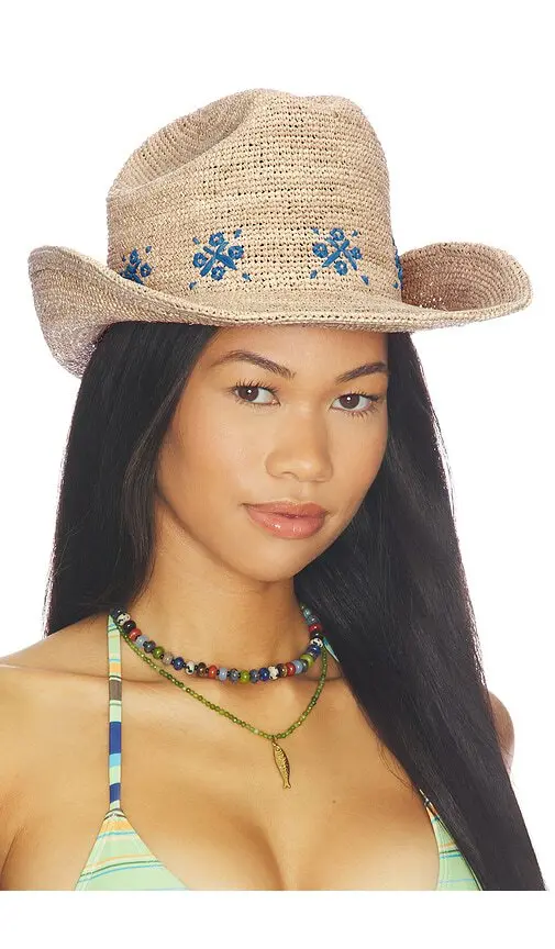 Brixton Odessa Straw Packable Cowboy Hat In . Also