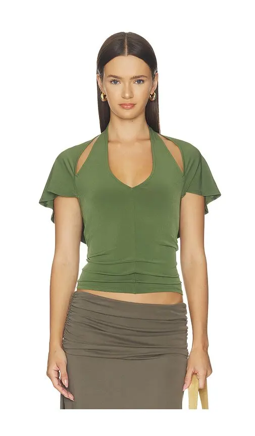 Sandy Liang Bellini Top In . Also - Olive