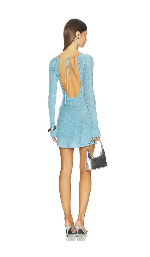 GUIZIO Estelle Backless Mini Dress In . Also - Blue