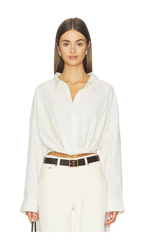 Denimist Twisted Front Shirt In . Also - Ivory
