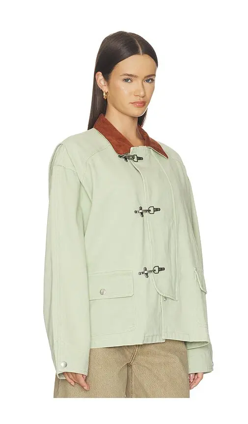 FOUND Washed Fireman Clasp Workshop Jacket In . Also