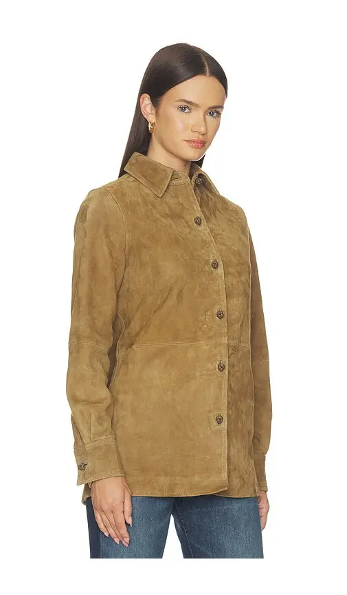 RÓHE Suede Pankou Overshirt In . Also