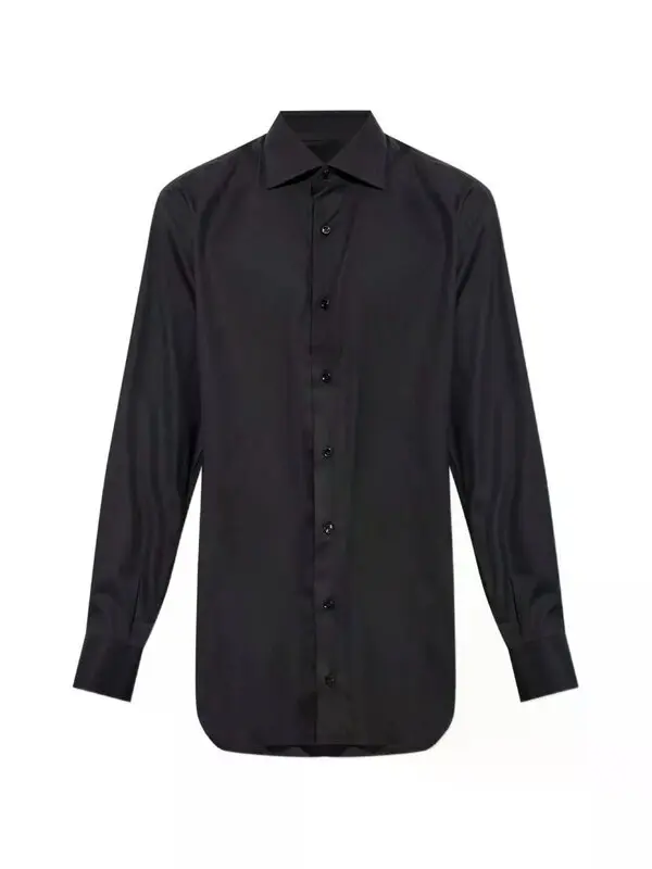 Brioni Long-sleeve Cotton Shirt - Black