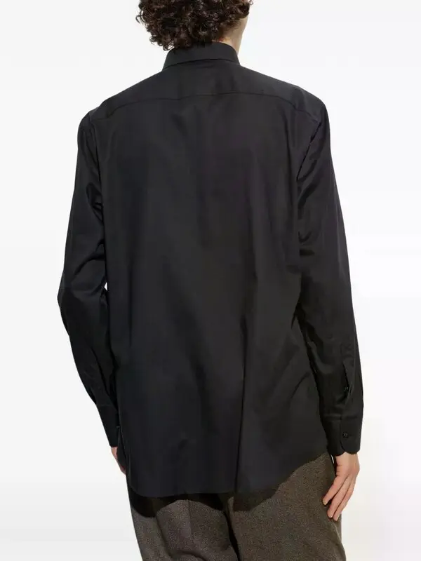 Brioni Long-sleeve Cotton Shirt - Black