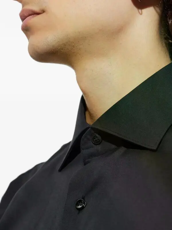 Brioni Long-sleeve Cotton Shirt - Black