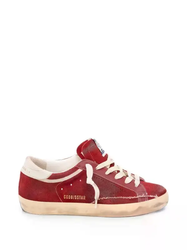 GOLDEN GOOSE Super-star Distressed-effect Sneakers - Red