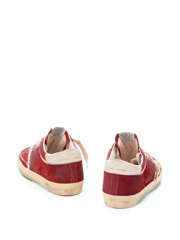 GOLDEN GOOSE Super-star Distressed-effect Sneakers - Red
