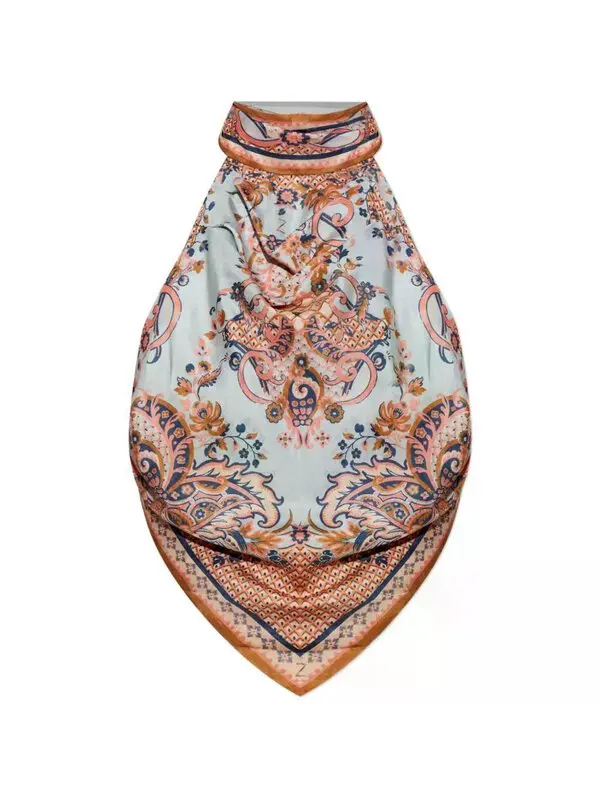 Zimmermann Aster Paisley-print Top - Blue