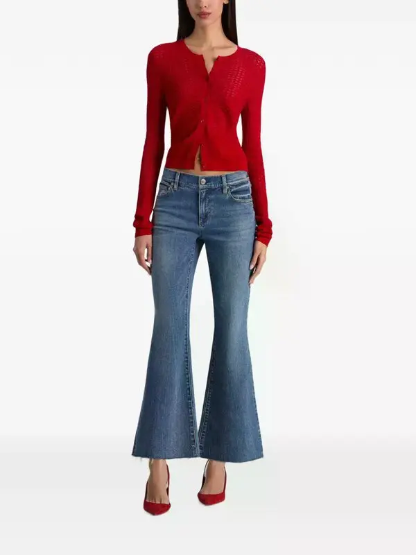 Alice + Olivia Pointelle-knit Cardigan