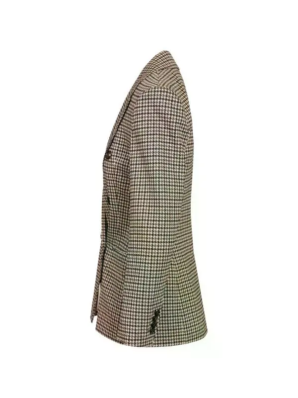 Max Mara Houndstooth-pattern Double-breasted Blazer