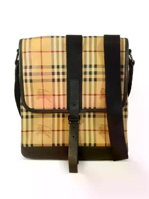 Burberry Haymarket Check Messenger Bag - Neutrals