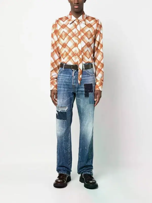 Dsquared2 Check Print Buttoned Shirt