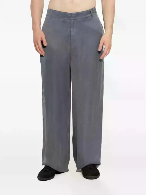 Giorgio Armani Flat-front Wide-leg Trousers