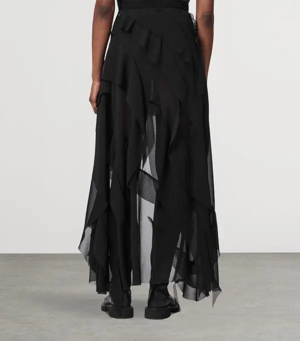 ALLSAINTS Asymmetric Ruffle Melody Skirt