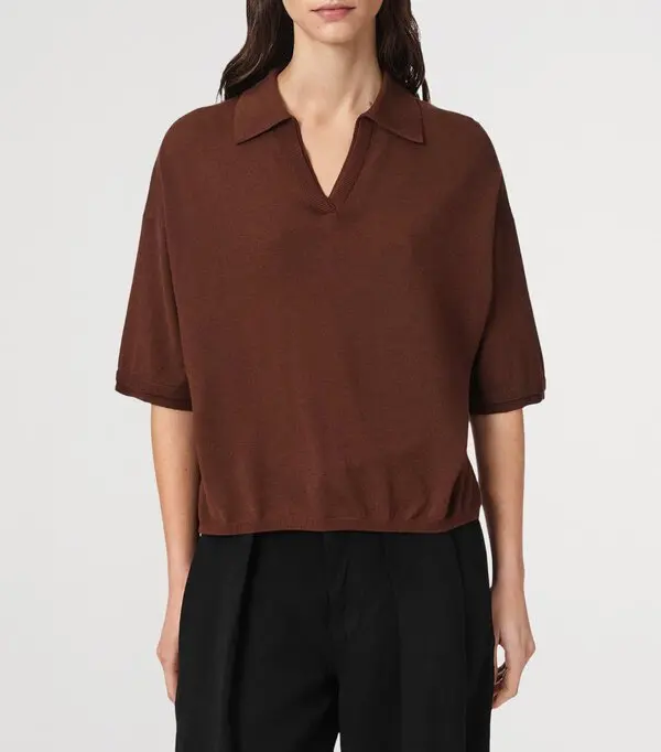 ALLSAINTS Wool Bern Polo Shirt