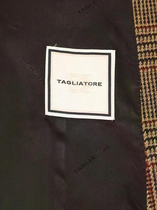 Tagliatore Jasmine Prince Of Wales Double-breasted Jacket - Brown