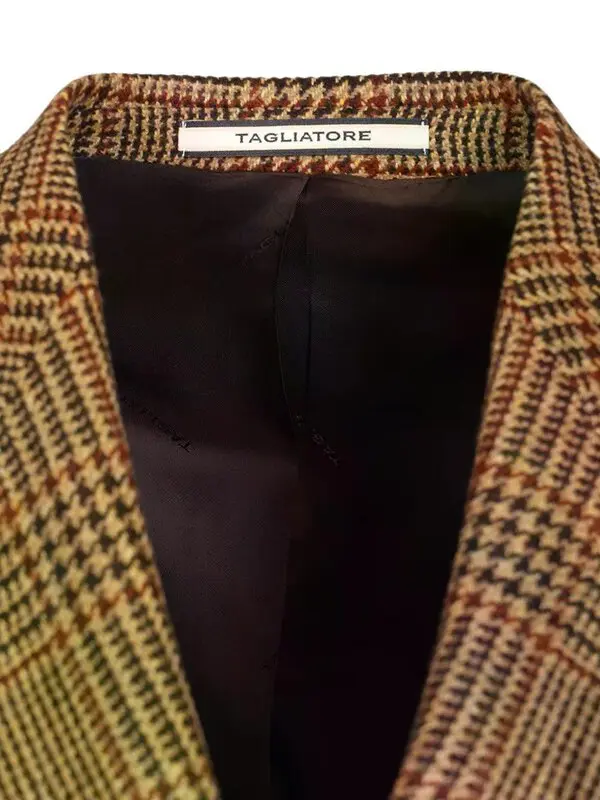 Tagliatore Jasmine Prince Of Wales Double-breasted Jacket - Brown