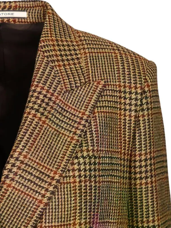 Tagliatore Jasmine Prince Of Wales Double-breasted Jacket - Brown