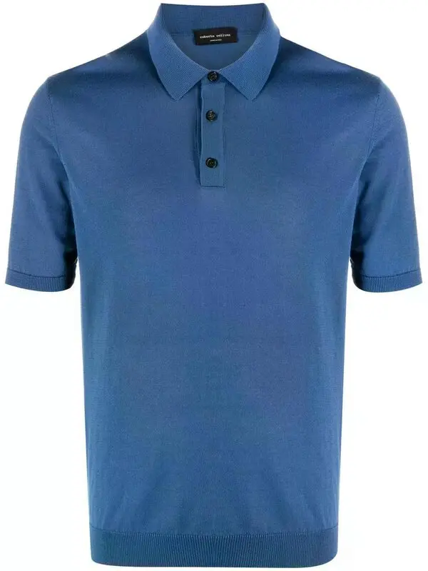ROBERTO COLLINA Cotton Polo Shirt - Blue