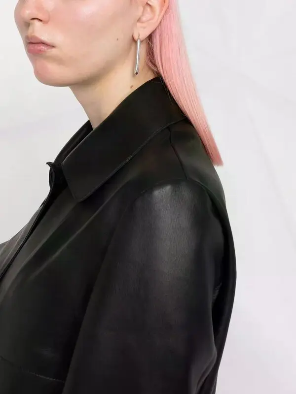 ARMA Button-up Leather Jacket