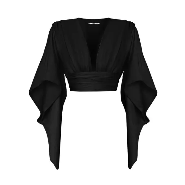 SANCTUMUM Calypso Top In Midnight - Black