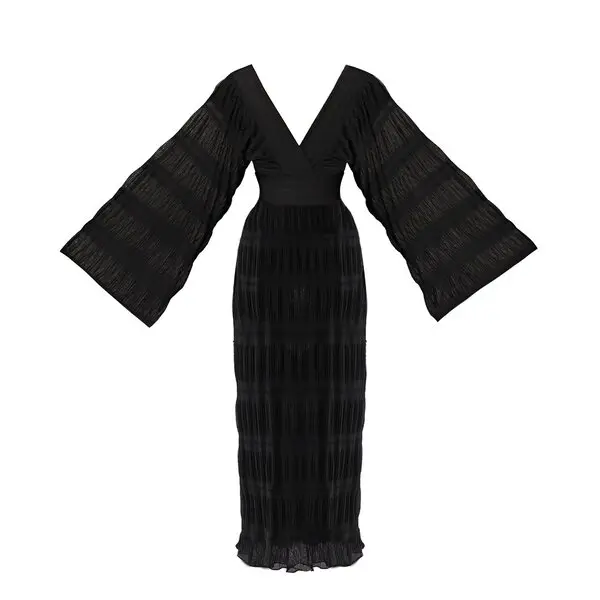 SANCTUMUM Callia Kimono Dress - Black