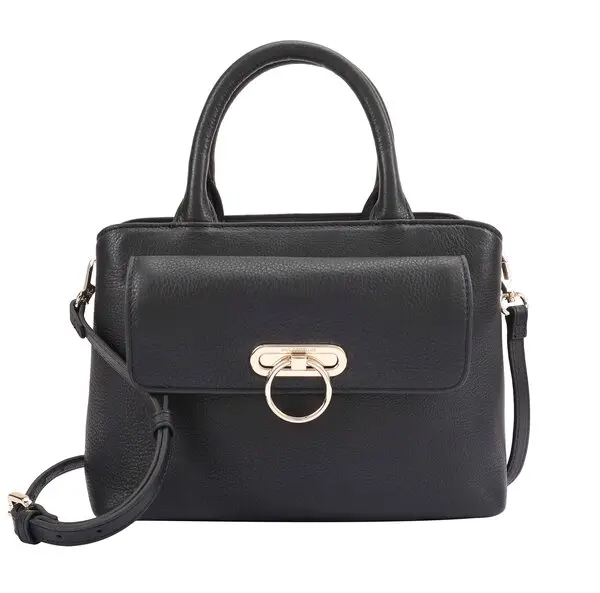 Paul Costelloe Navarre Leather Crossbody Bag - Black