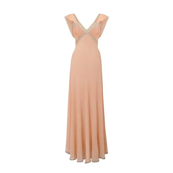 SANCTUMUM Moonshine Dress With Lace Detail - Orange