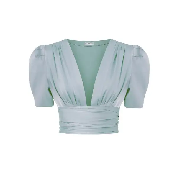 SANCTUMUM Aizel Silk Top - Blue