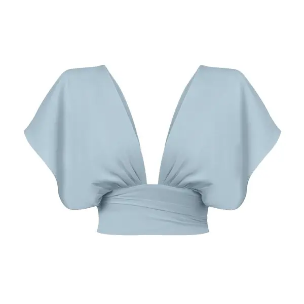 SANCTUMUM Amber Top In Glacier - Blue