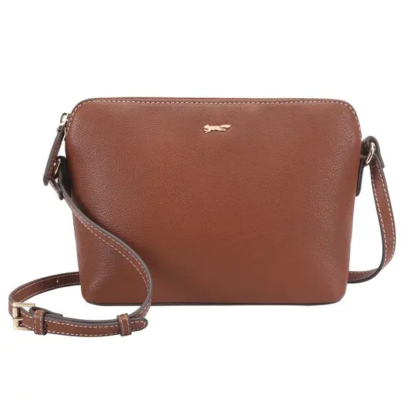 Paul Costelloe Lenya Leather Crossbody Bag - Brown