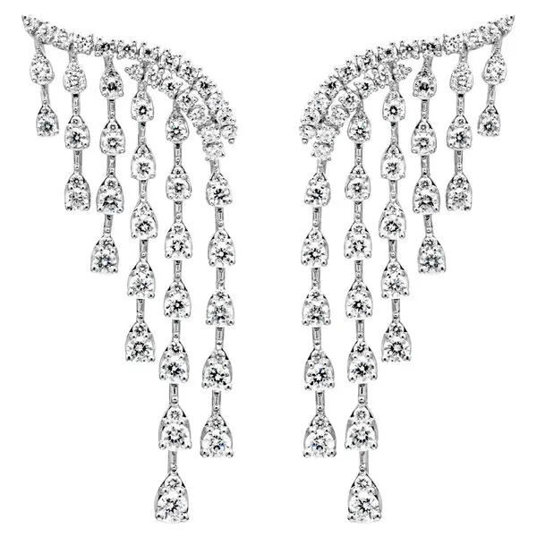 ZEPPLIN THE LABEL Isadora Earrings Sparkly Chandelier Holiday Earrings - Silver