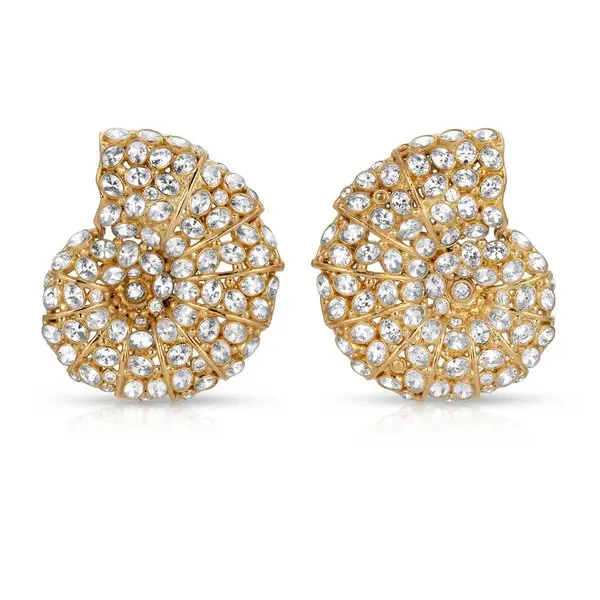 ZEPPLIN THE LABEL Nautilus Earrings Large Shell Earrings Statet Earrings - Gold