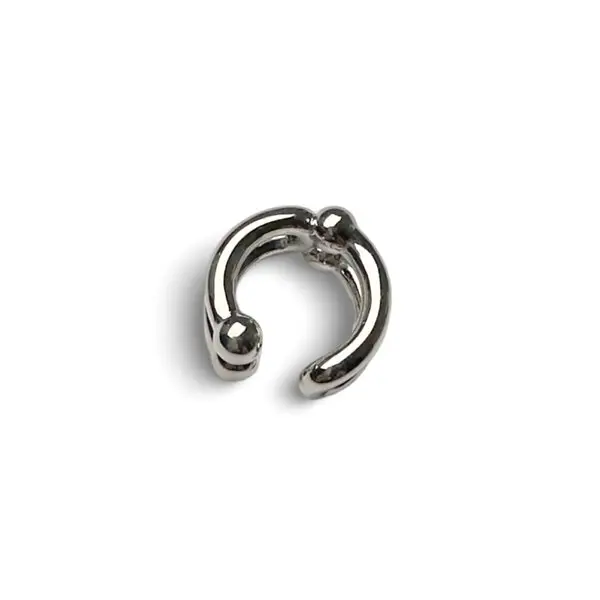 JAGGED HALO JEWELRY Grit Ear Cuff In White Gold - Silver