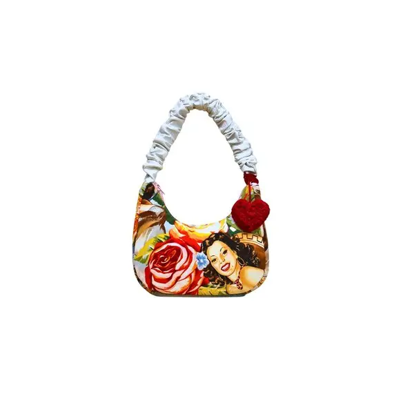 COUTURE TO YOUR DOOR Upcycled Mini Latina Baguette Bag - Red