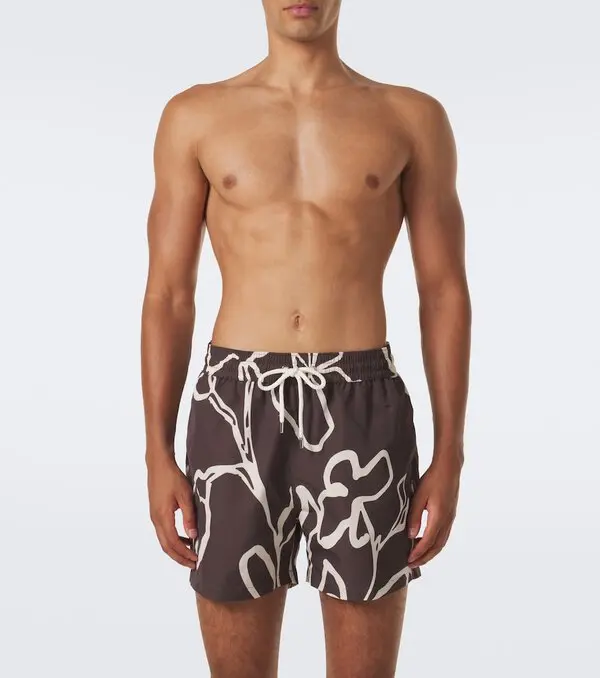 Frescobol Carioca Rio Printed Swim Trunks