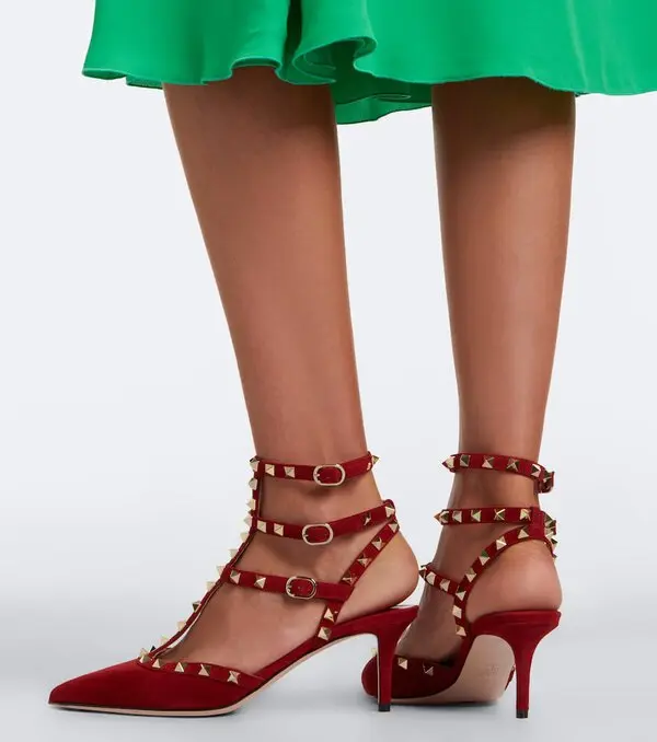 Valentino Garavani Rockstud Suede Pumps