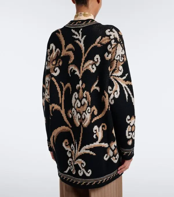 Etro Jacquard Wool Cardigan