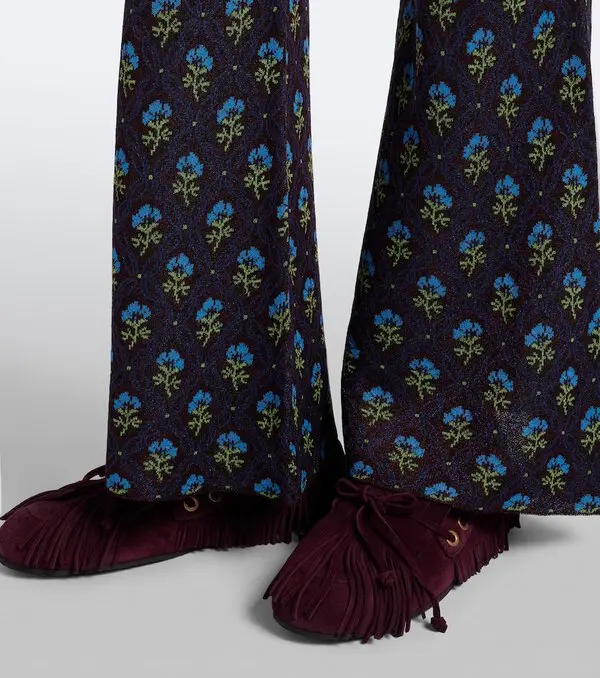 Etro Floral Jacquard Flared Pants