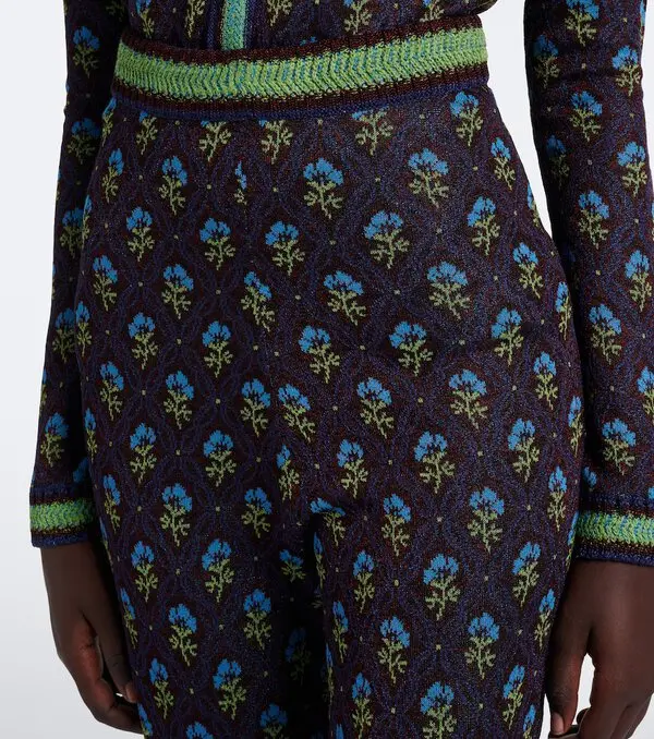 Etro Floral Jacquard Flared Pants