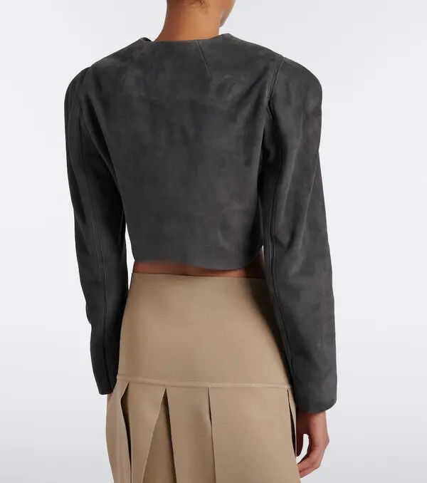 Alaïa Cropped Suede Jacket